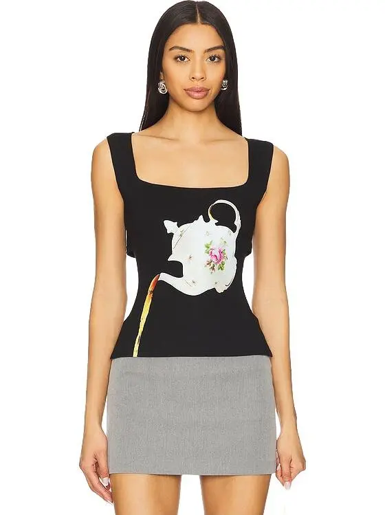TYLER MCGILLIVARY Alice Top - Black