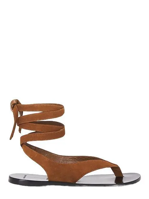 BLACK SUEDE STUDIO Tres Sandal - Tobacco Suede