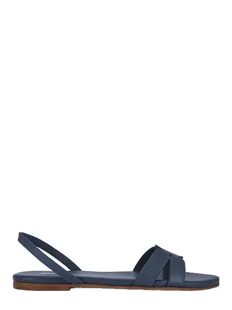 Kaanas Gaia Geo Amulet Leather Sandals - Navy