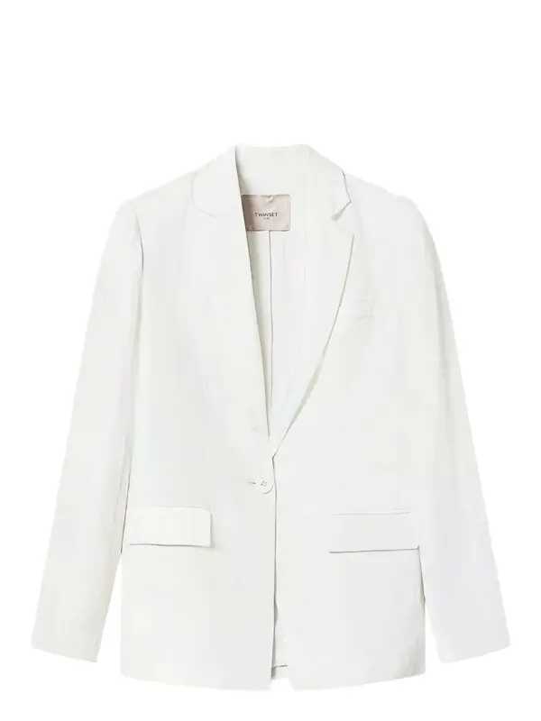 TWINSET Single-breasted Blazer - White