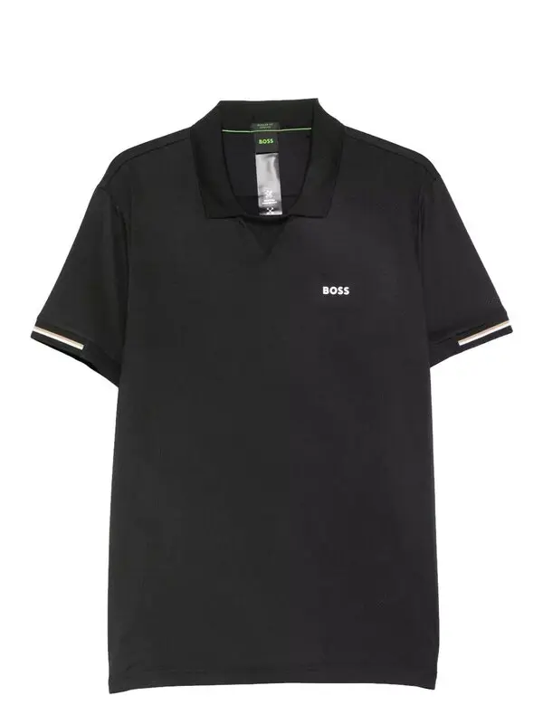 BOSS Rubberised-logo T-shirt - Black