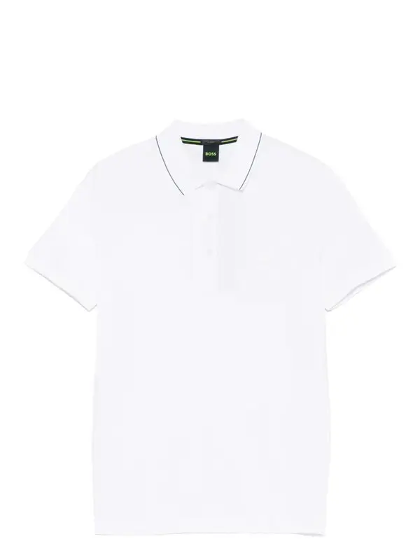 BOSS Logo-embroidered Polo Shirt - White