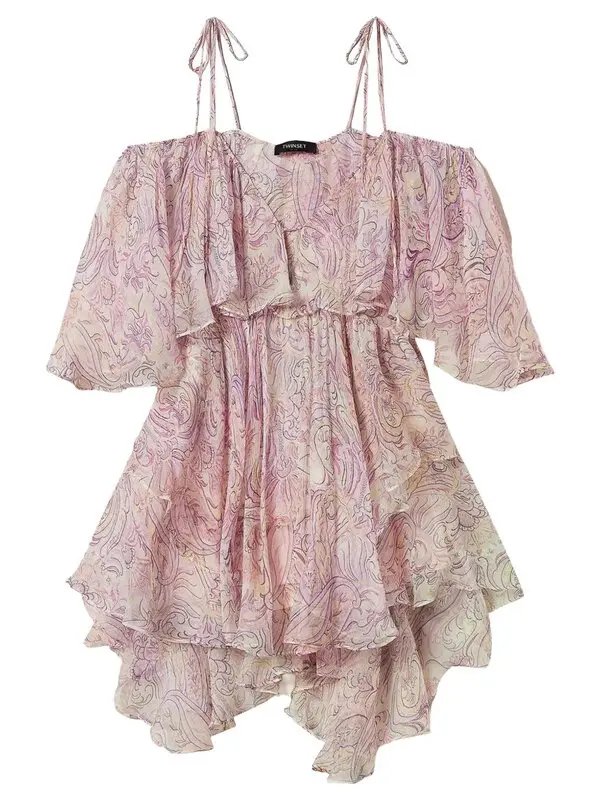 TWINSET Mini Ruffled Dress - Pink