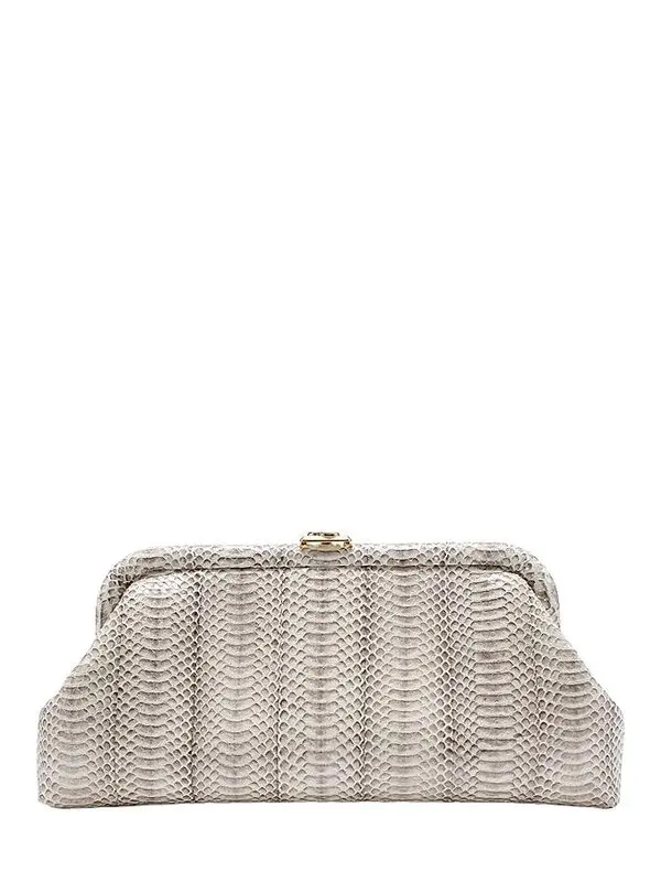 JIMMY CHOO Skyler Clutch - Roccia/brushed Gold