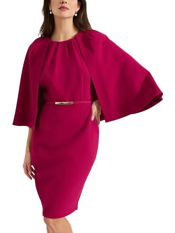 PHASE EIGHT Veronica Cape Dress - Pink
