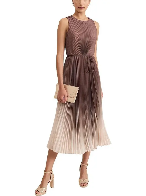 PHASE EIGHT Simara Ombre Dress - Latte