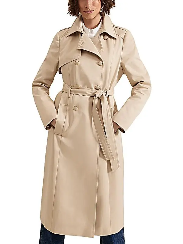 PHASE EIGHT Fitted Trench Button-up Jacket - Camel