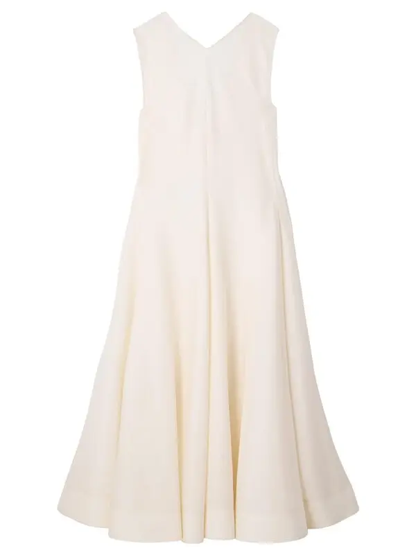 Khaite Mellie Silk-blend Organza Midi Dress - Neutrals