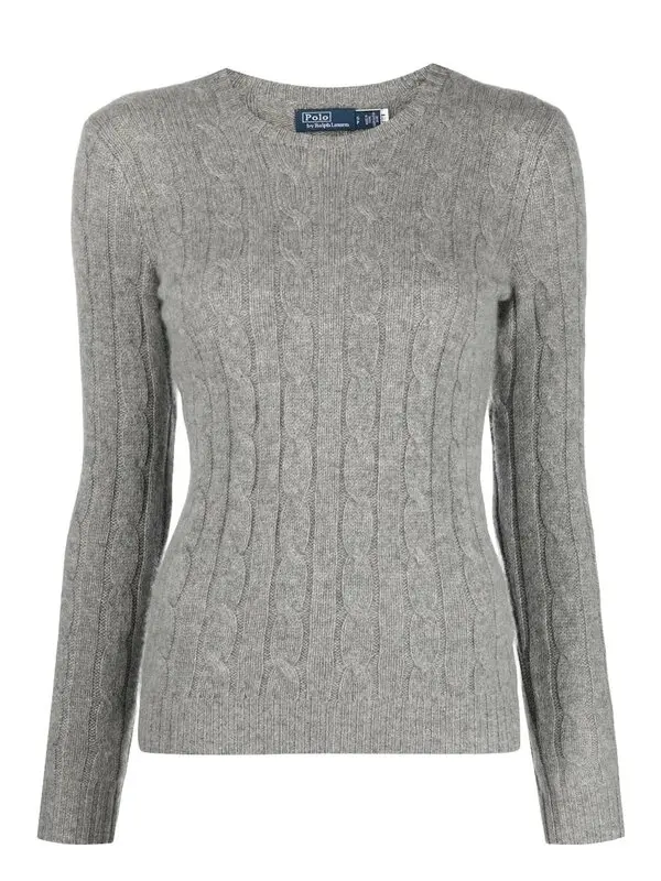 Polo Ralph Lauren Cashmere Classic Julianna Long Sleeve Pullover - Battalion Grey Heather