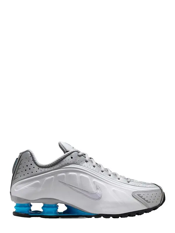 Nike Shox R4 Sneakers - Metallic Silver/white/blue Lagoon