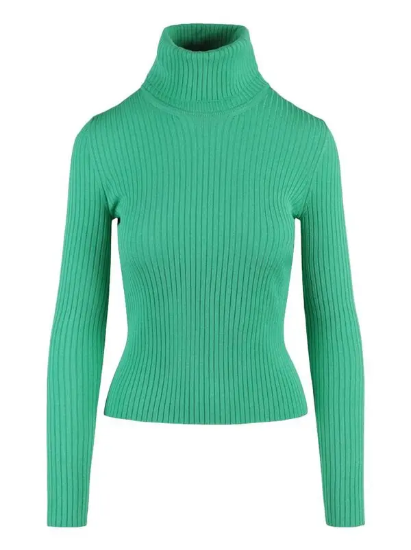 Gucci Ribbed Turtleneck Sweater - Green