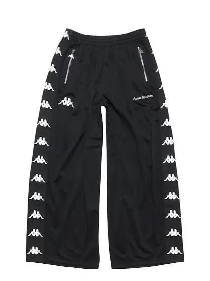 Acne Studios X Kappa Relaxed Fit Trousers - Black