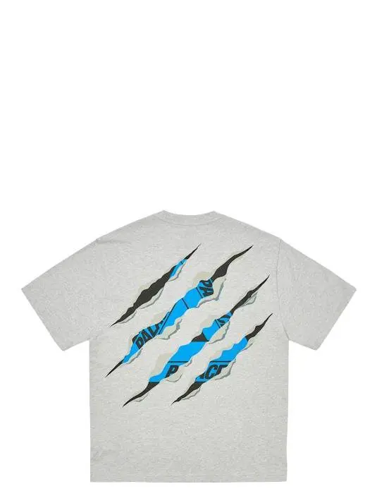 PALACE Ripped Tri T-shirt - Grey Marl