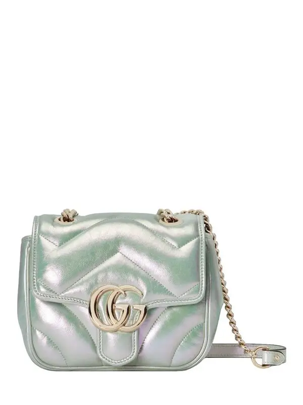 Gucci Gg Marmont Mini Shoulder Bag - Green Iridescent