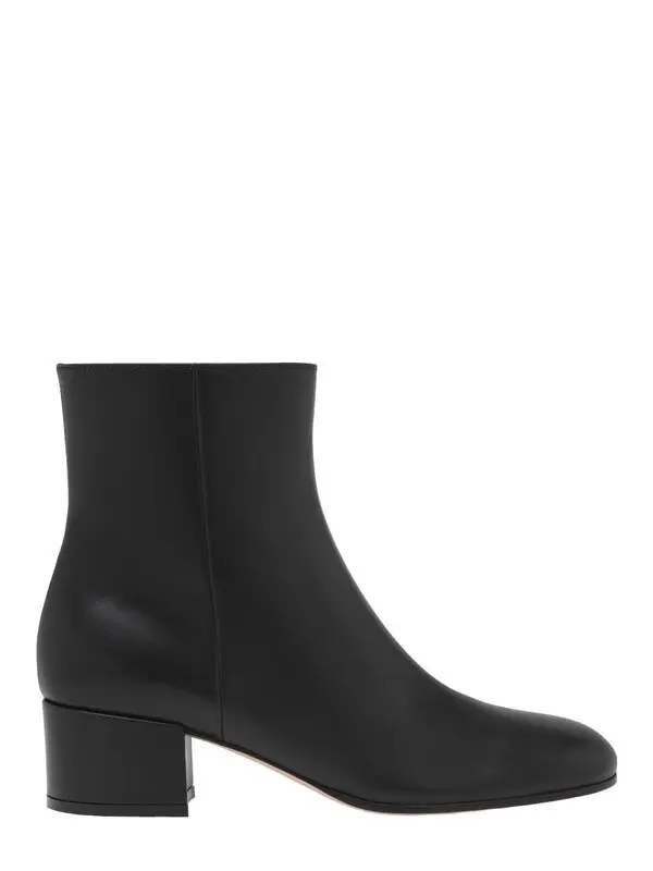 GIANVITO ROSSI Joelle 45 Suede Booties - Black Leather