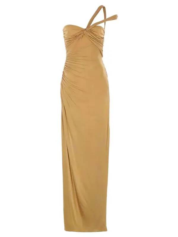 TOM FORD Draped Midi Dress - Gold