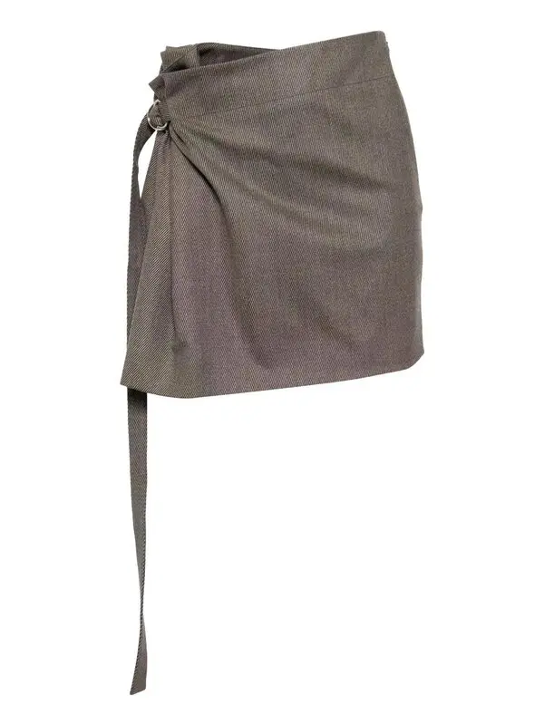 Monse Pinstriped Skirt - Neutrals