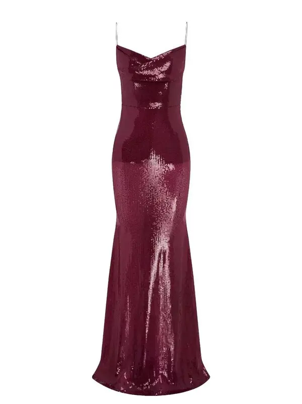 Alex Perry Sequin-embellished Gown - Red
