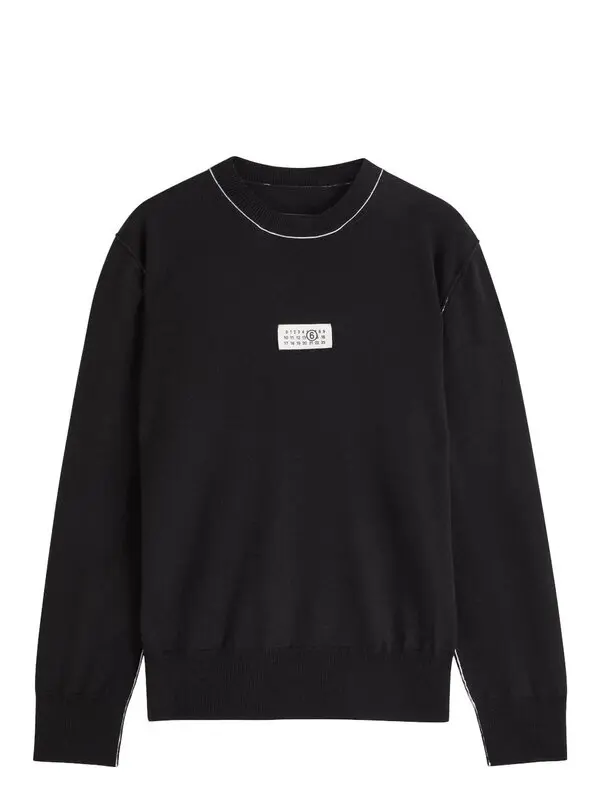 MAISON MARGIELA Logo Knit Jumper - Black