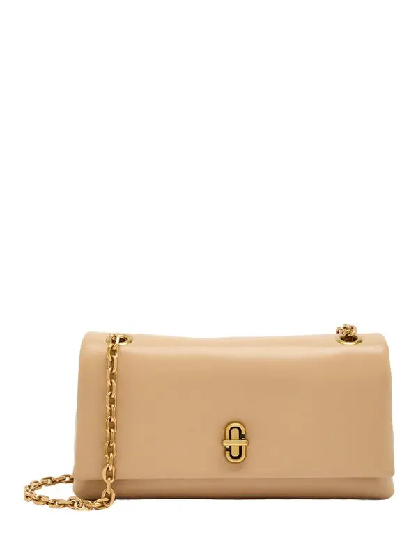 Marc Jacobs Dual Chain Mini Leather Shoulder Bag - Camel