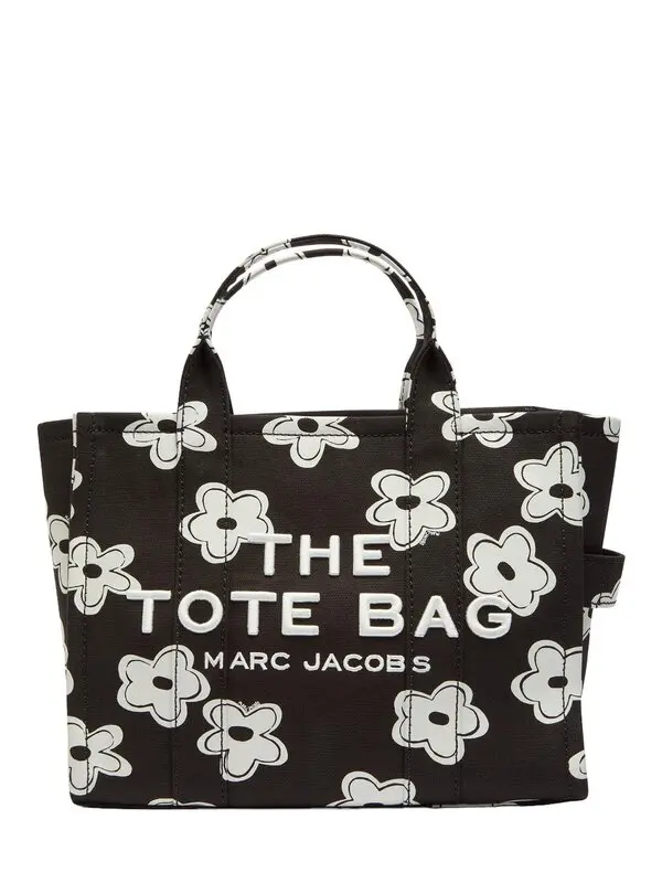 Marc Jacobs Floral-print Canvas Tote - Black And White