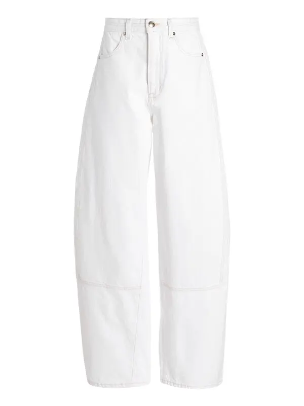 RÙADH Exclusive Rigid High-rise Curved Jeans - White