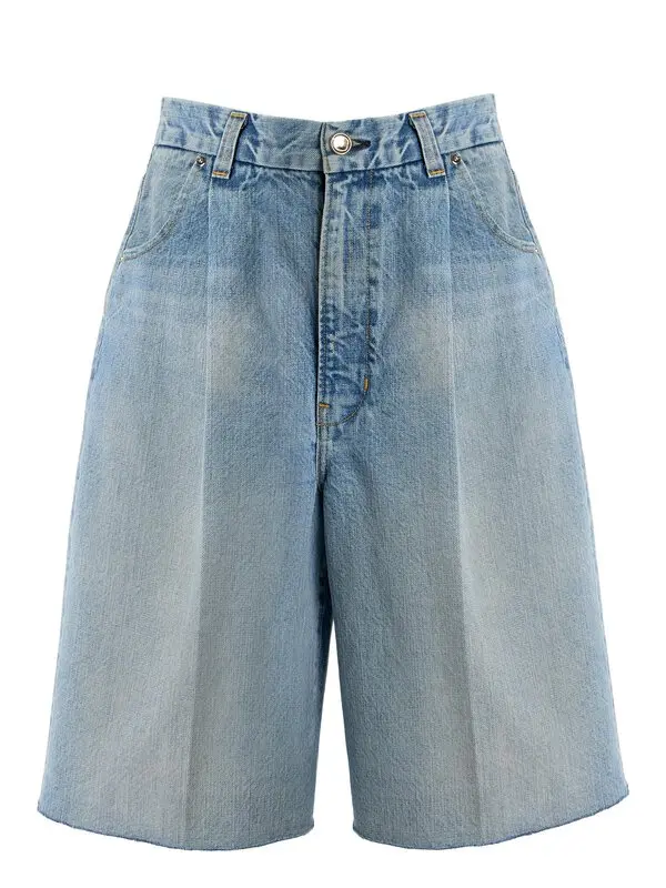 RÙADH The Nola Denim Bermuda Shorts - Light Wash