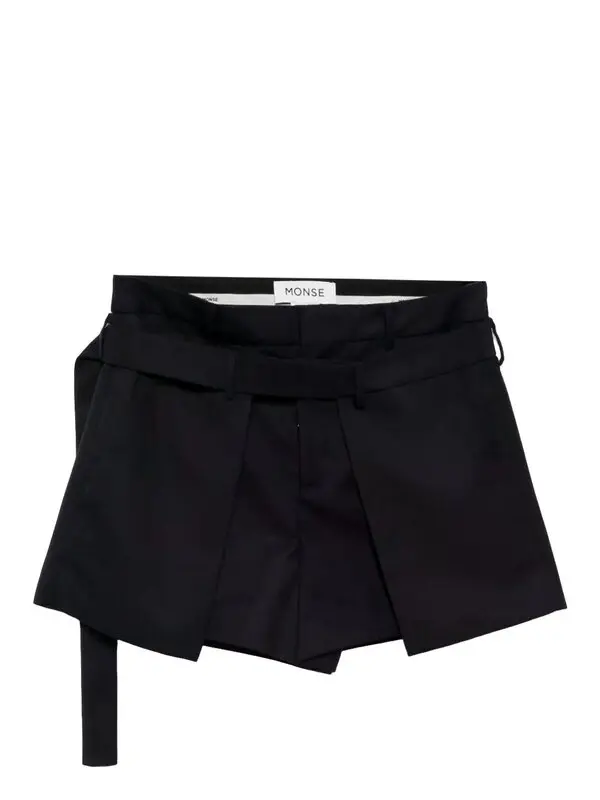 Monse Deconstructed Wrap Tailored Shorts - Blue