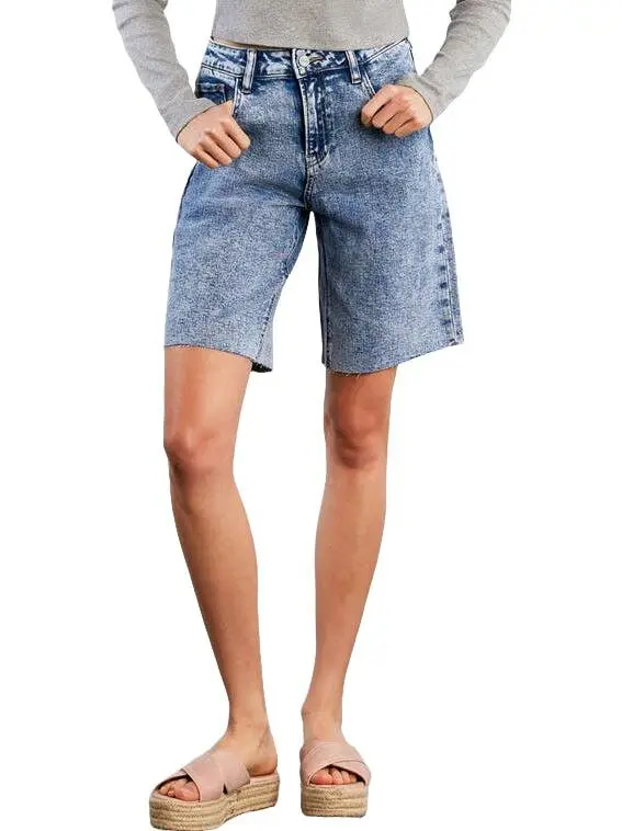 HINT OF BLU Cool Summer Denim Shorts - Blue Love