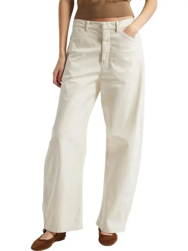 NILI LOTAN Tribeca Barrel Leg Trousers - Stone