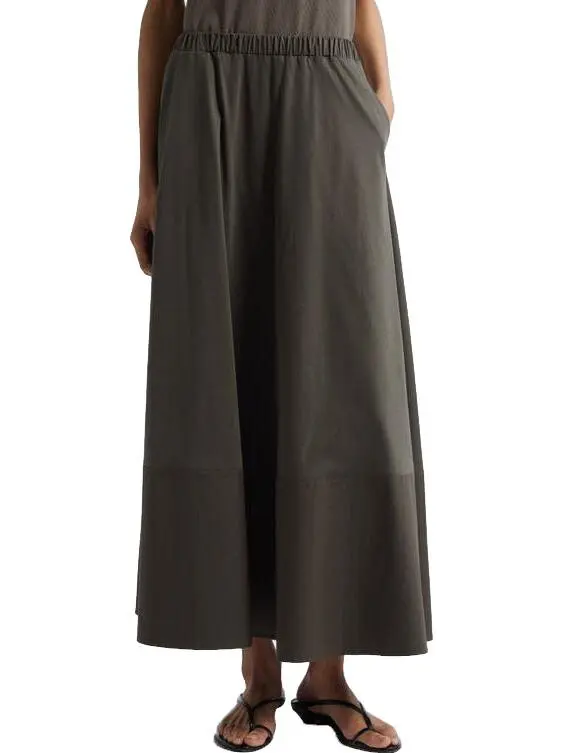 MM BY MAX MARA Modal And Cotton Maxi Skirt - Dark Green