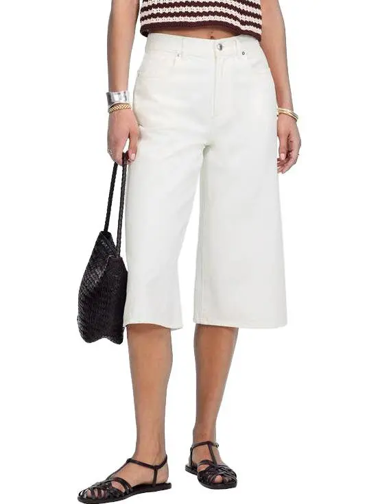 Madewell Denim Culottes - Pure White