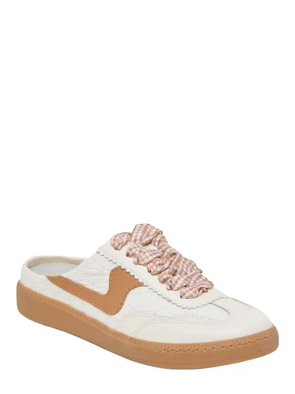 Dolce Vita Notice Mule Sneakers - White/pink Eyelet