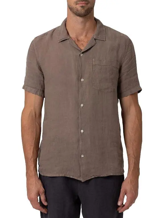 MAVI Linen Camp Shirt - Brindle