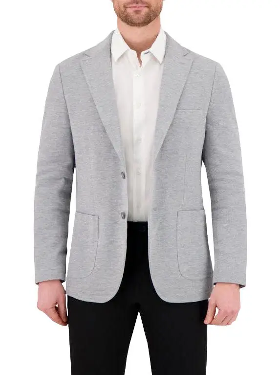 VICTOR EMMANUEL Comfort Knit Cotton Blend Sport Coat - Grey
