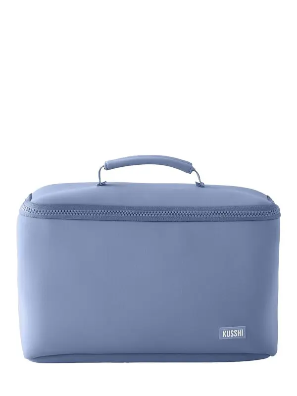 KUSSHI Train Case - Pearl Blue/sand Pink