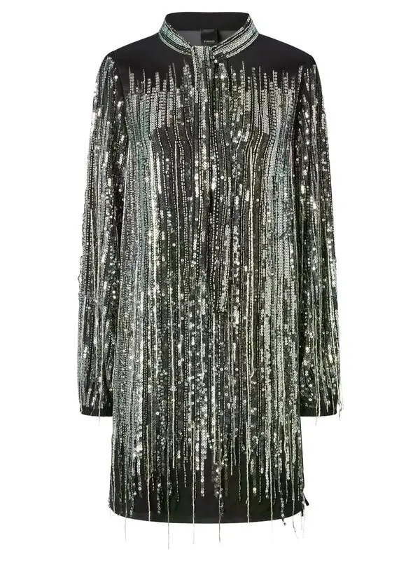 Pinko Sequined Mini Dress - Black