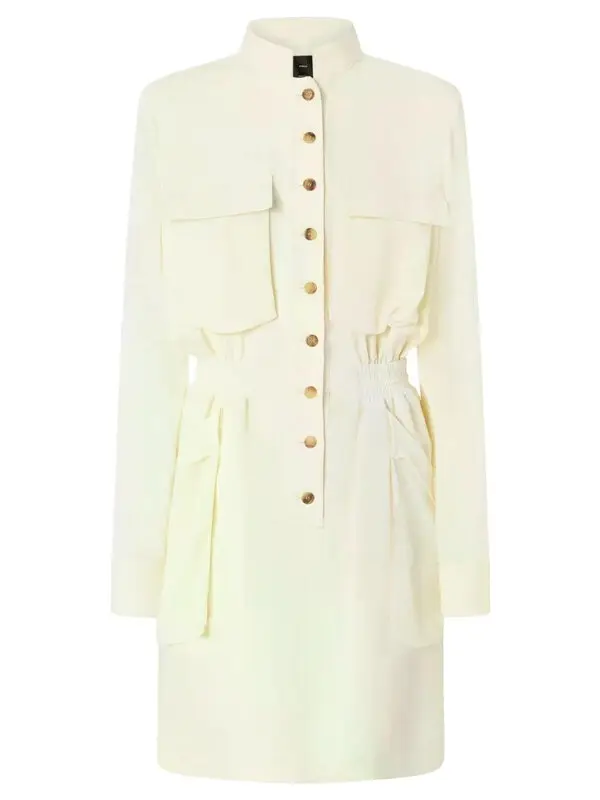 Pinko Mock-neck Shirt Dress - White