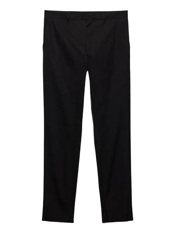 Prada Stretch Poplin Trousers - Black