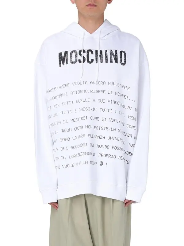 Moschino Oversized Logo Hoodie - White