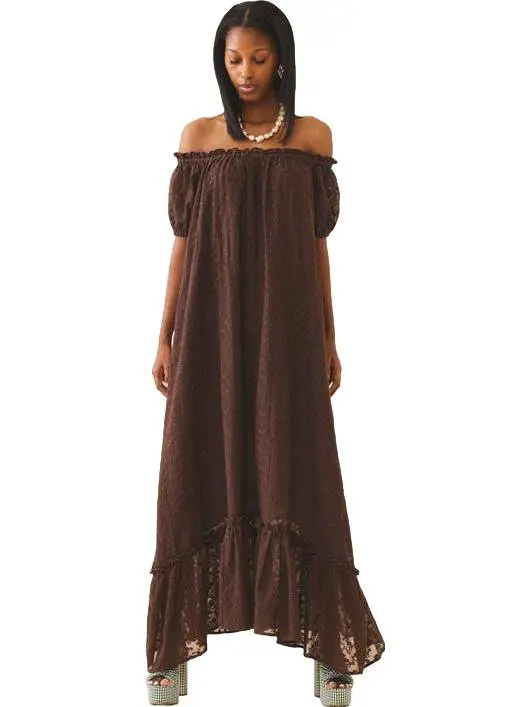 EDDY Luna Maxi Dress - Brown
