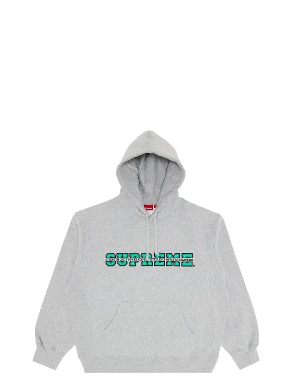 Supreme Collegiate Acronym Hooded Sweatshirt - Grey