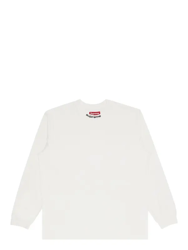 Supreme Embroidered Collar Long-sleeve Top - White