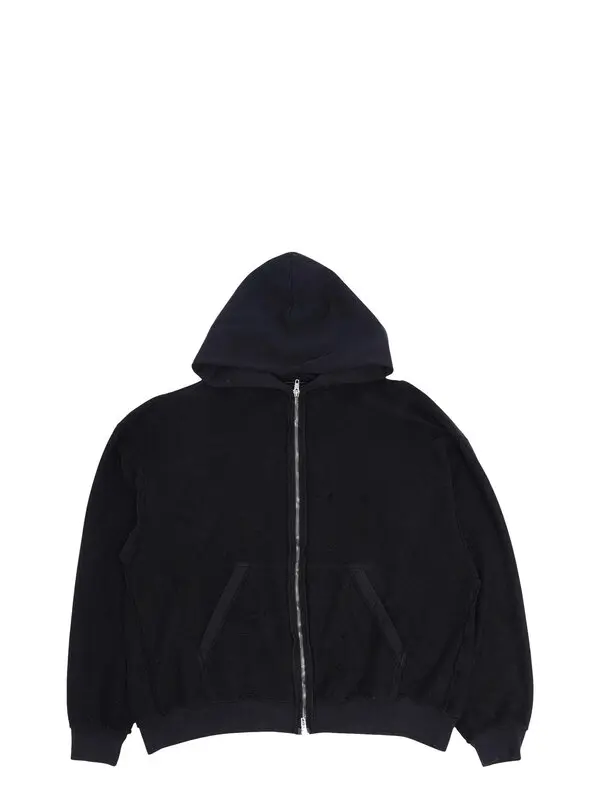 Balenciaga Inside Out Full Zip Hoodie - Black