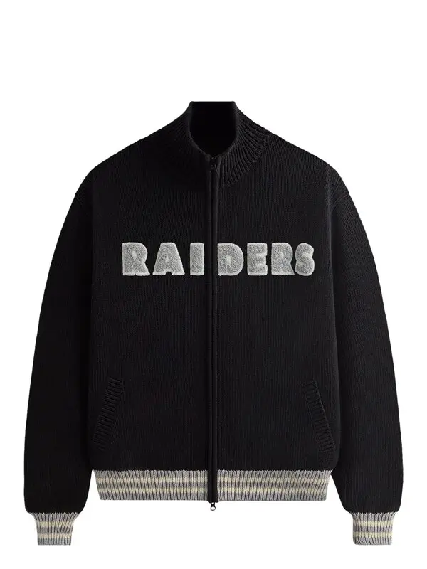 Kith 47 For The Nfl: Raiders Wyona Full Zip Sweater - Black