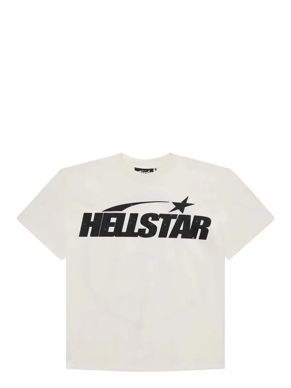 HELLSTAR Classic T-shirt Gel Print 'white/black - Cream