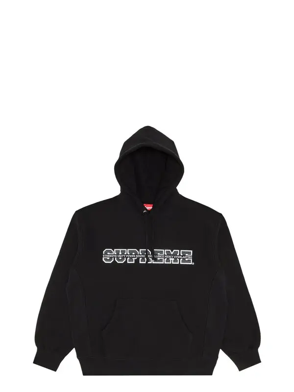 Supreme Collegiate Acronym Hooded Sweatshirt - Black