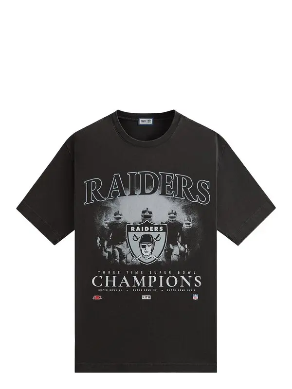 Kith 47 For The Nfl: Raiders Vintage Tee - Black