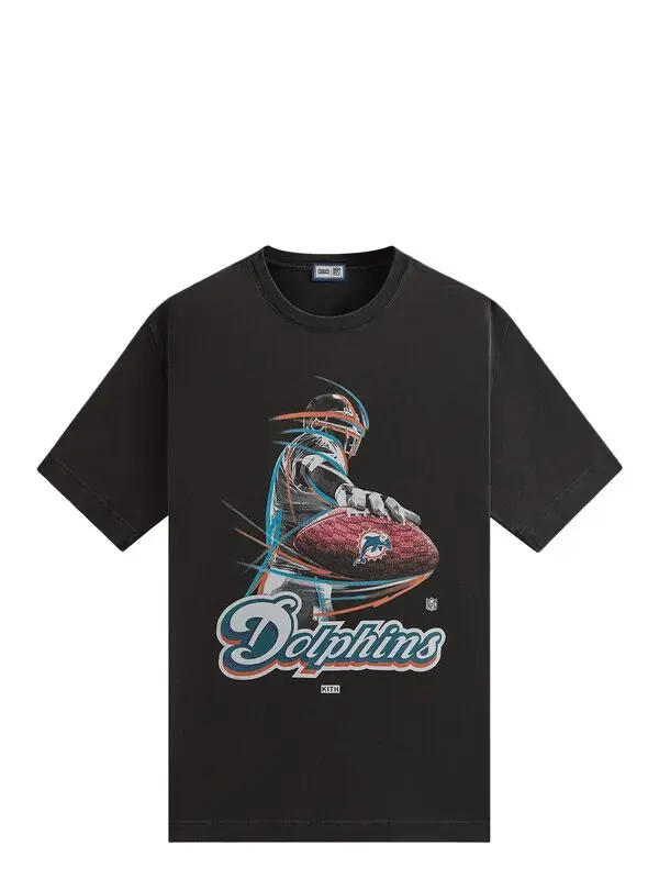 Kith 47 For The Nfl: Dolphins Vintage Tee - Black