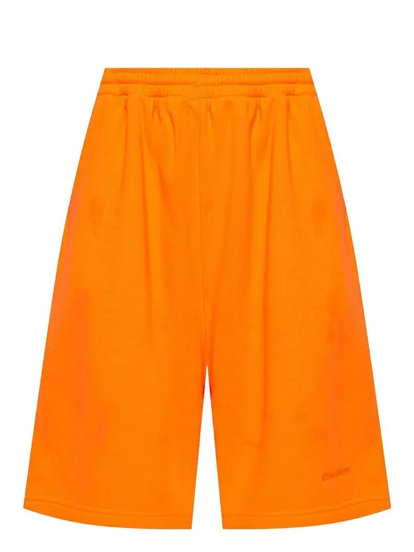 Balenciaga Logo Sweat Shorts - Orange